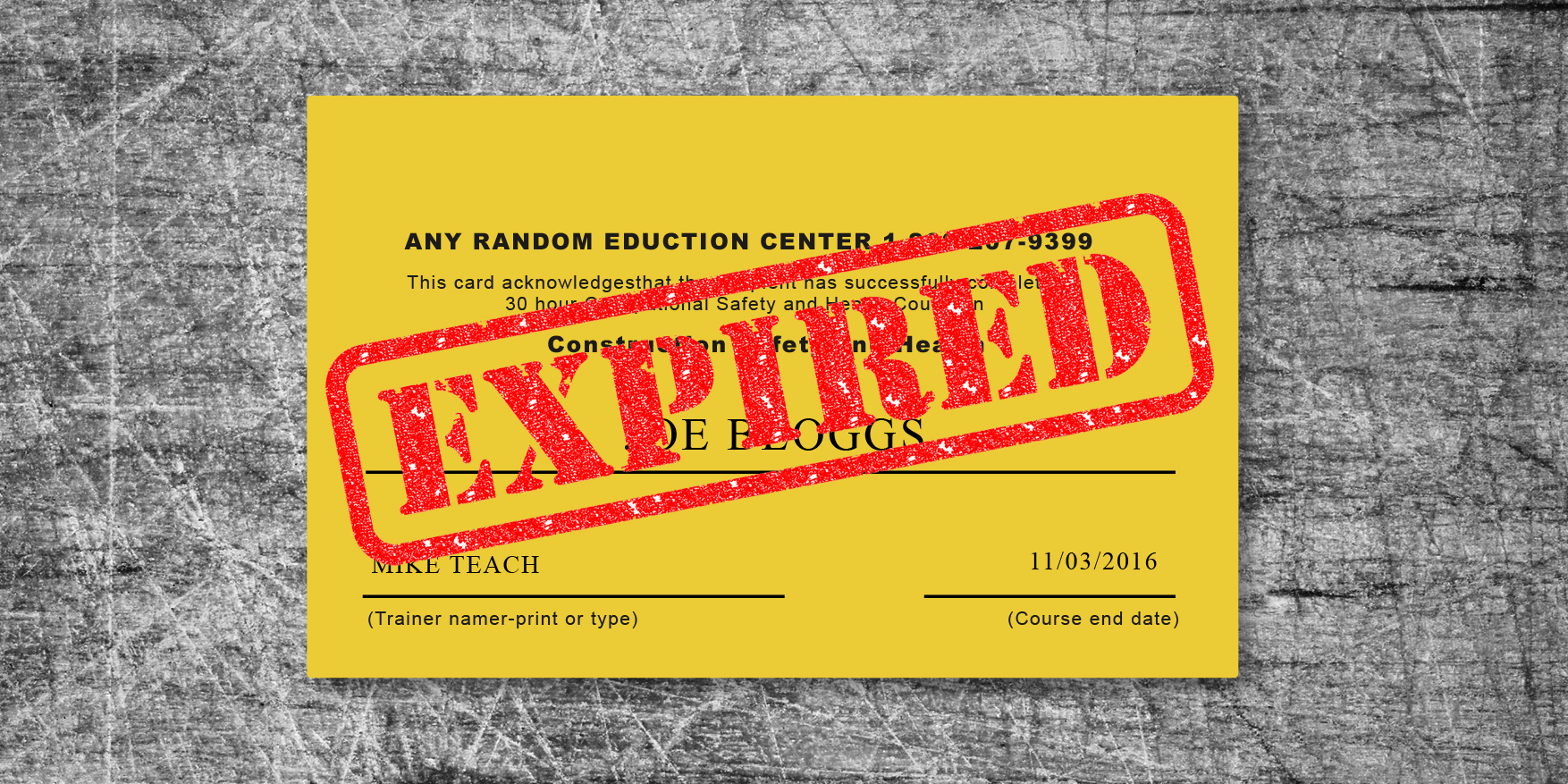 OSHA Certification Manage Qualification Cards And Expiry GoContractor