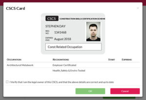 GoContractor Feature: CSCS Card Check - GoContractor